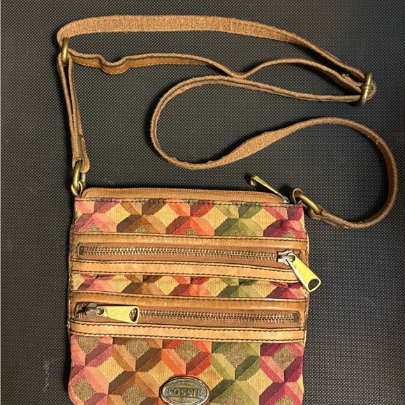 Fossil | Bags | Fossil Multicolor Crossbody Bag | Poshmark